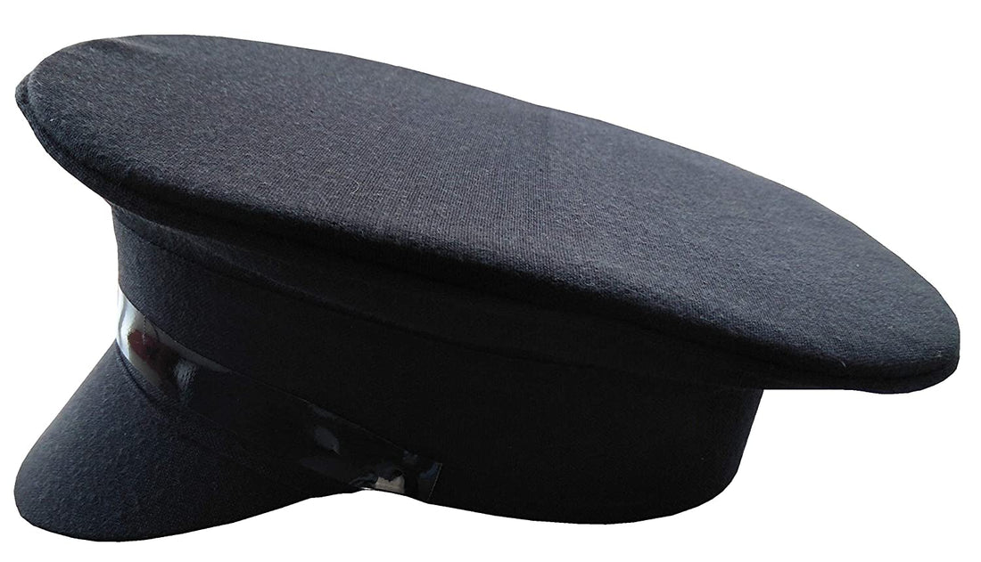 Security Guard Peak Cap (Black, Free Size) – Blue Army
